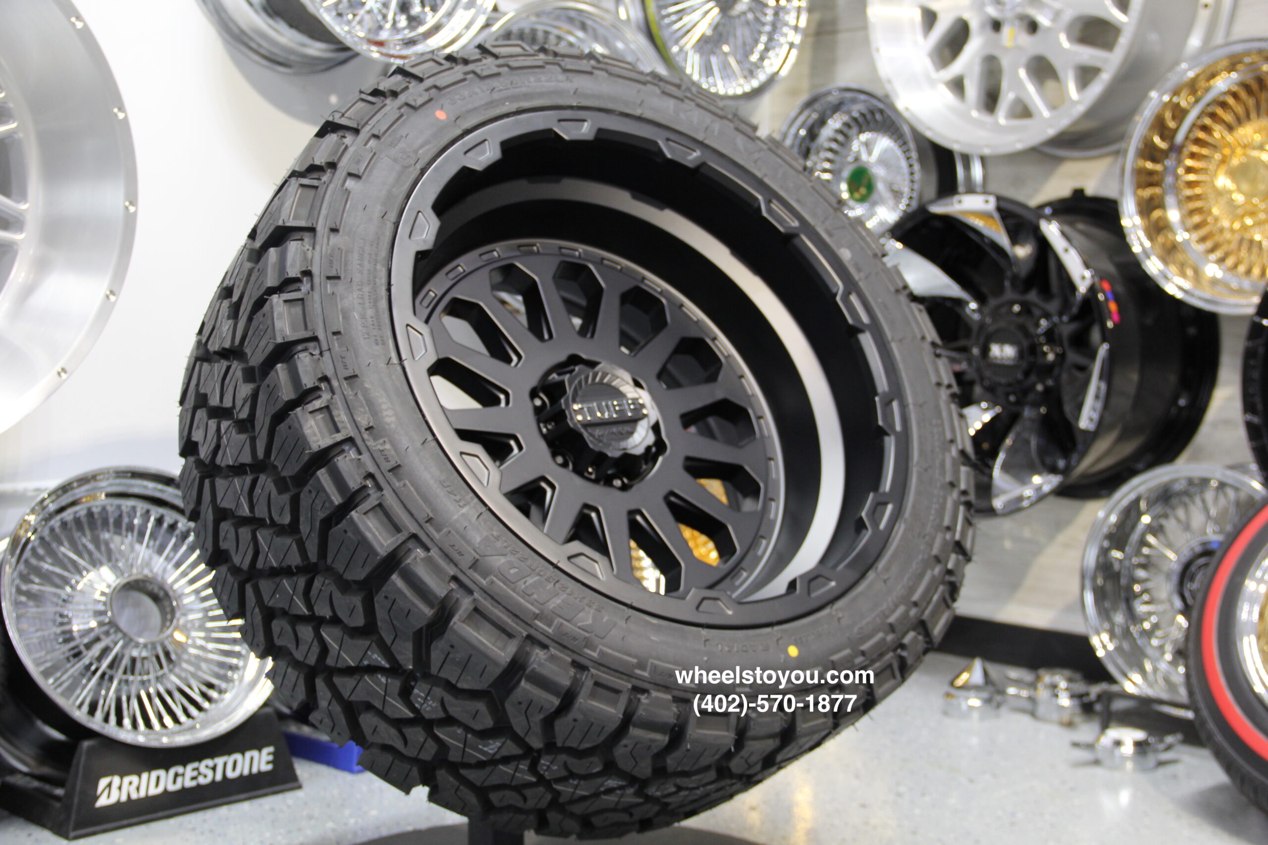 New 22x12" TUFF Matte Black 8x165.1mm aka 8x6.5"Deep Dish Wheels & 33 ...
